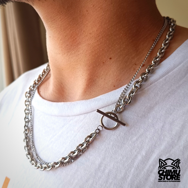 Cadena Doble Acero Inoxidable - Eslabones 002 (Largo 54cms) · Chimu ...